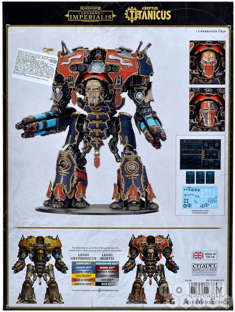 Legions Imperialis: Warmaster Heavy Battle Titan | Купить настольную ...