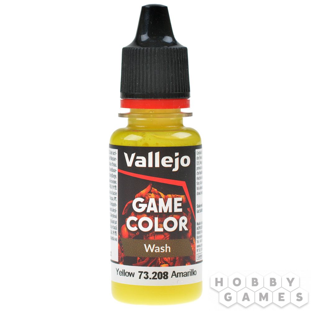 Краска Vallejo Game Wash: Yellow 73.208 | Купить настольную игру в ...