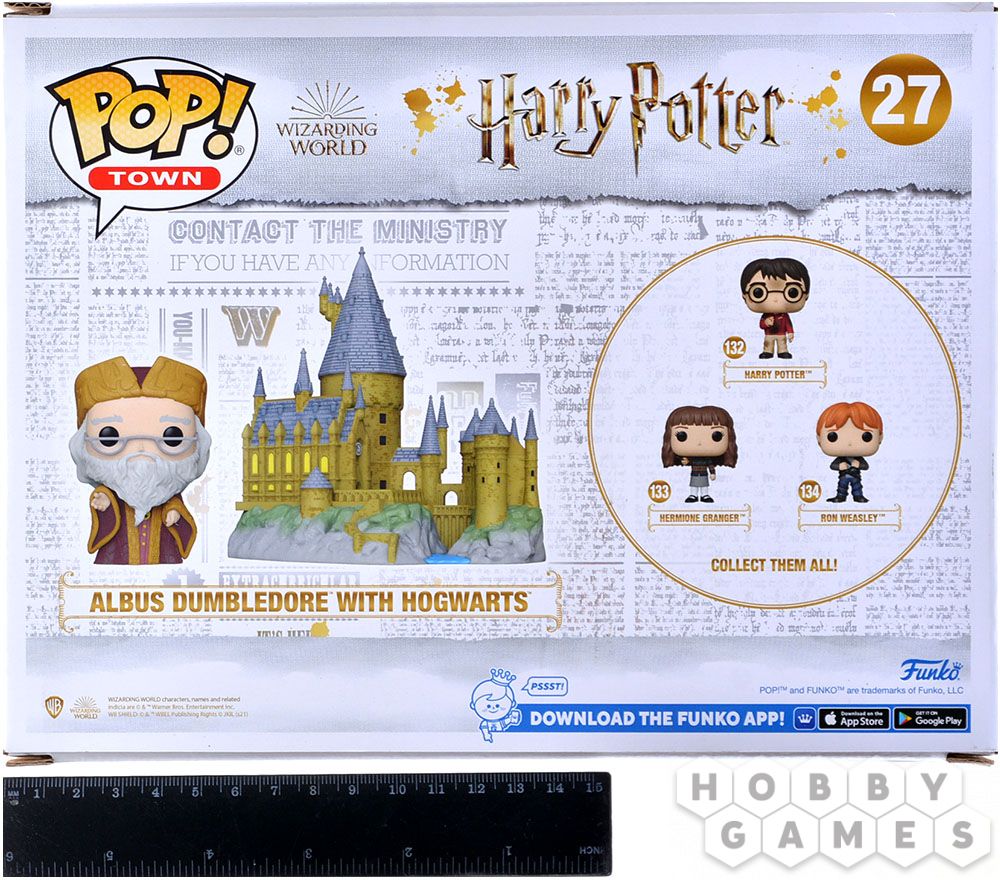 Фигурка Funko POP! Town. Harry Potter: Albus Dumbledore with Hogwarts ...
