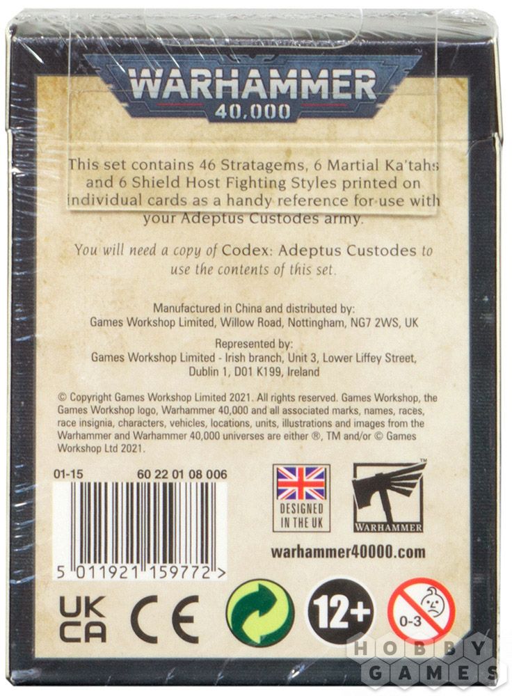 Datacards: Adeptus Custodes | Купить настольную игру в магазинах Hobby ...