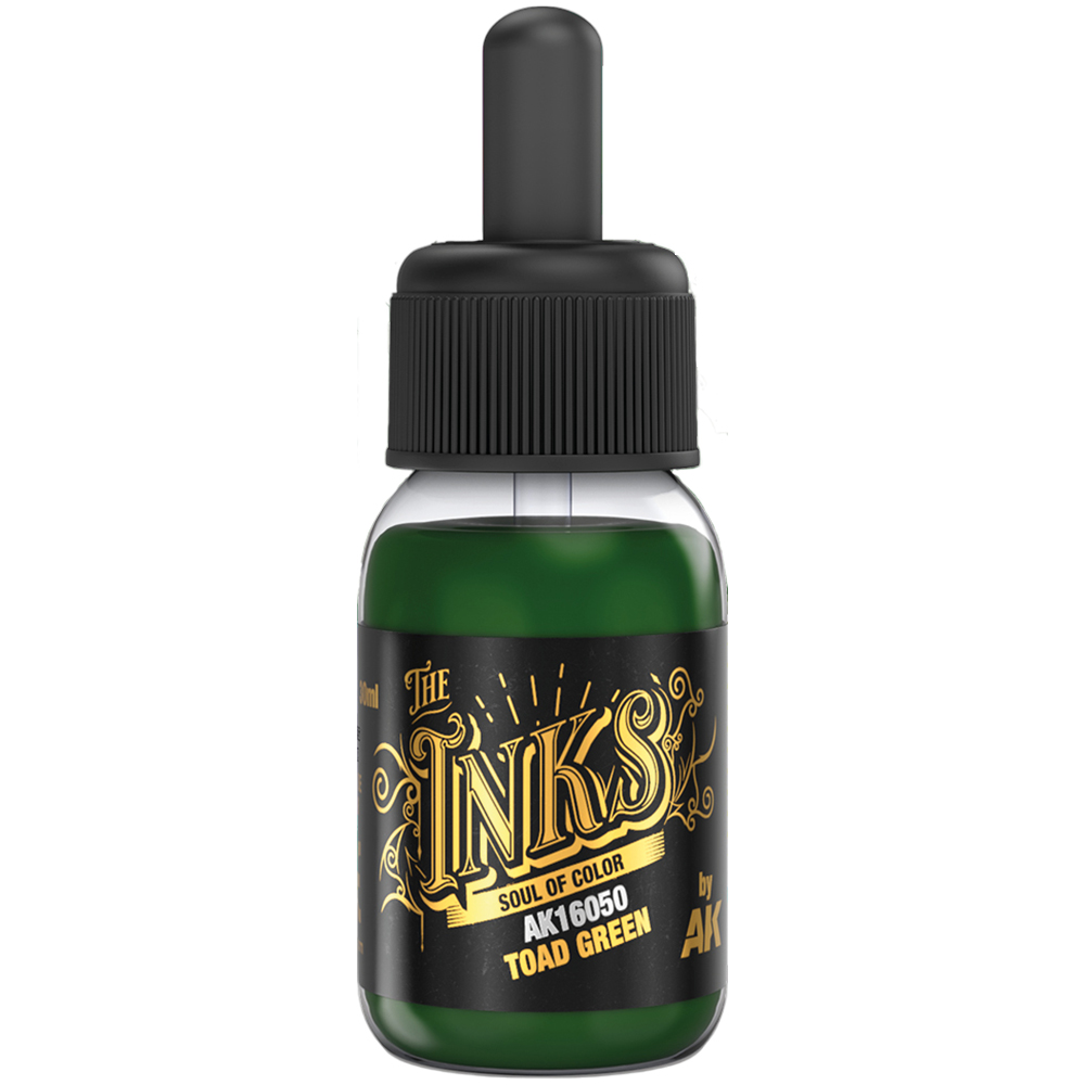 Краска AK Interactive The Inks: Toad Green AK16050 (30 мл) | Купить ...