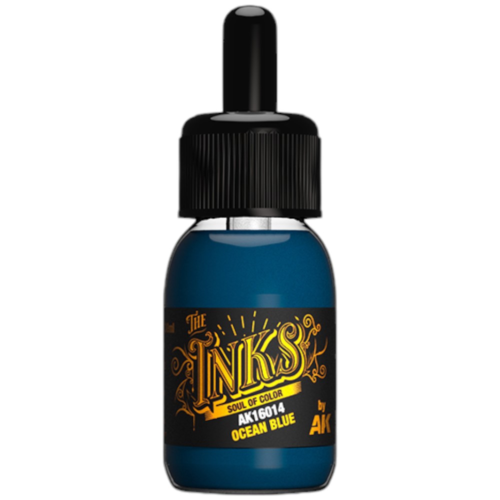 Краска AK Interactive The Inks: Ocean Blue AK16014 (30 мл) (2024 ...
