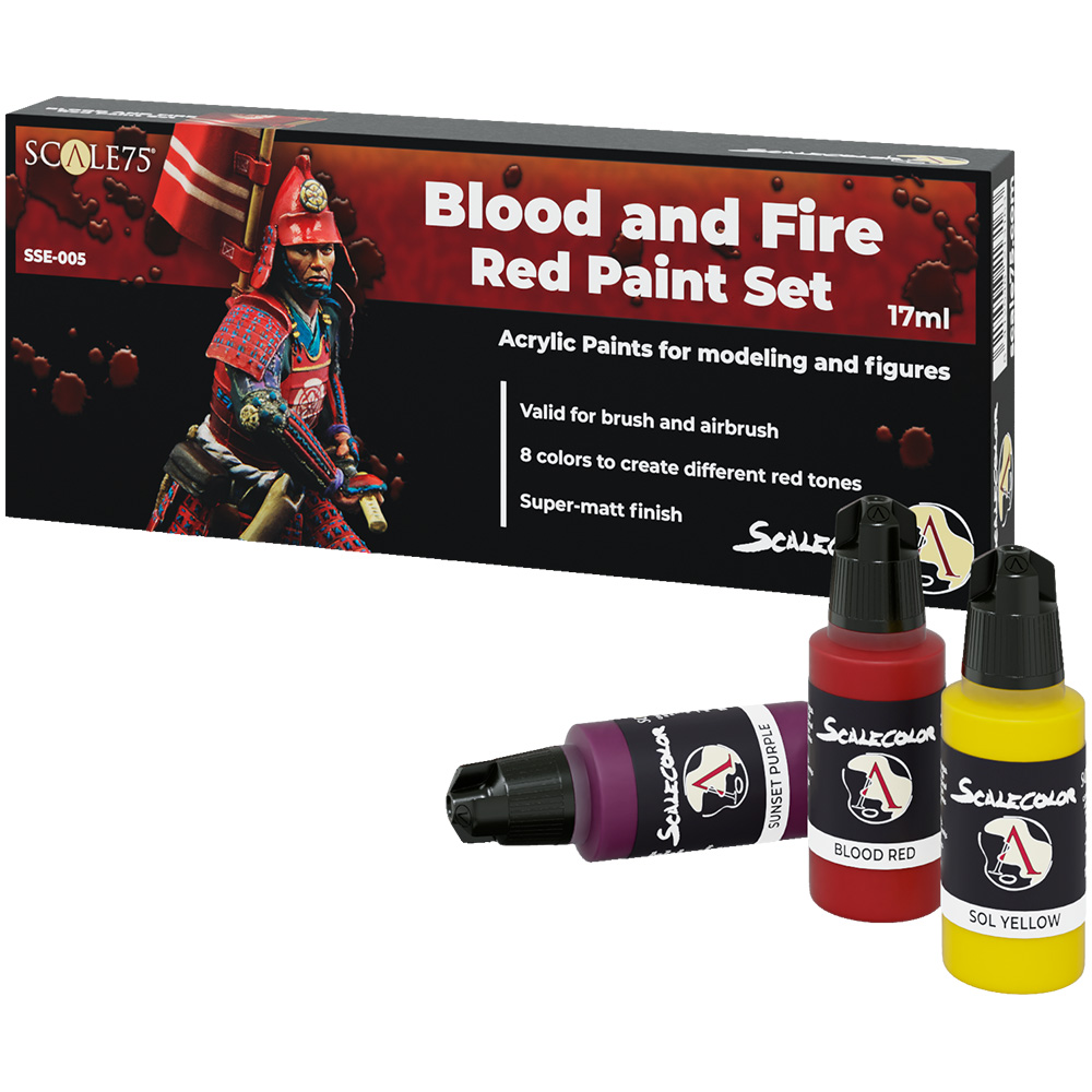Купить Набор красок Scale75: Blood and Fire Red Paint Set в магазине ...