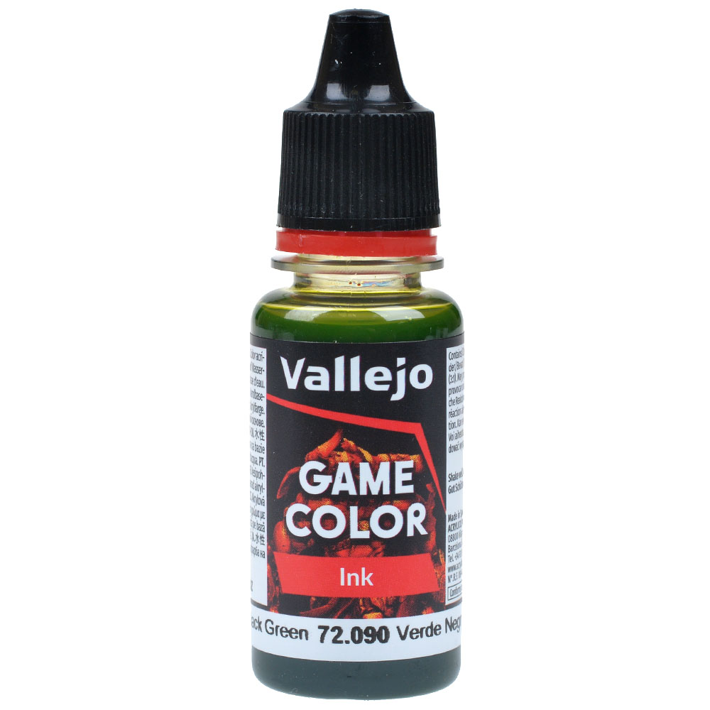 Купить Краска Vallejo Game Ink: Black Green Ink 72.090 в магазине Hobby ...