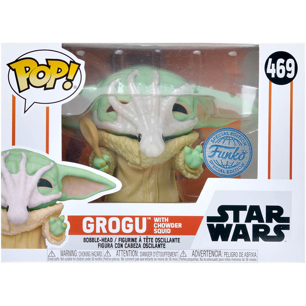 Фигурка Funko POP! Star Wars: Grogu with Chowder Squid 469 | Купить ...
