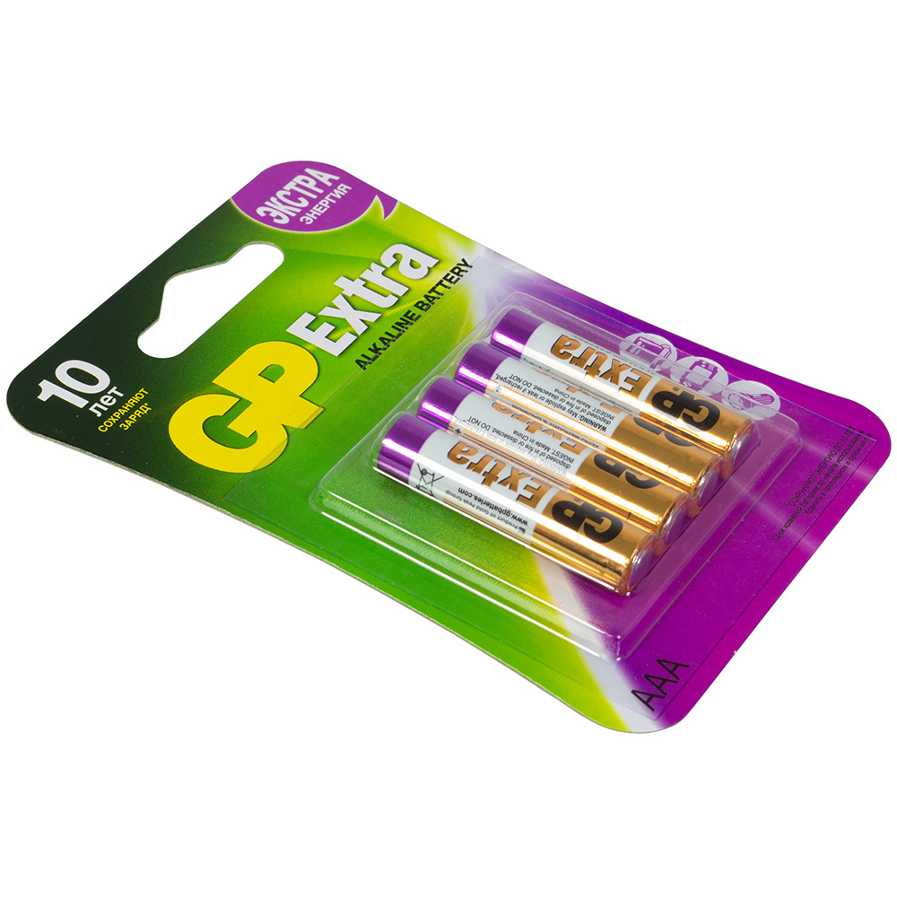 Купить GP: Батарейки GP АAA Extra - 4 шт в магазине Hobby Games