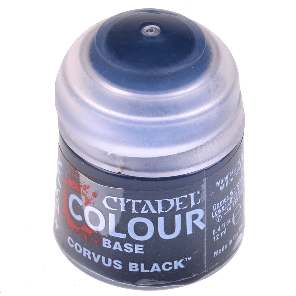 Купить Краска Base: Corvus Black (12 мл) (2022) в магазине Hobby Games