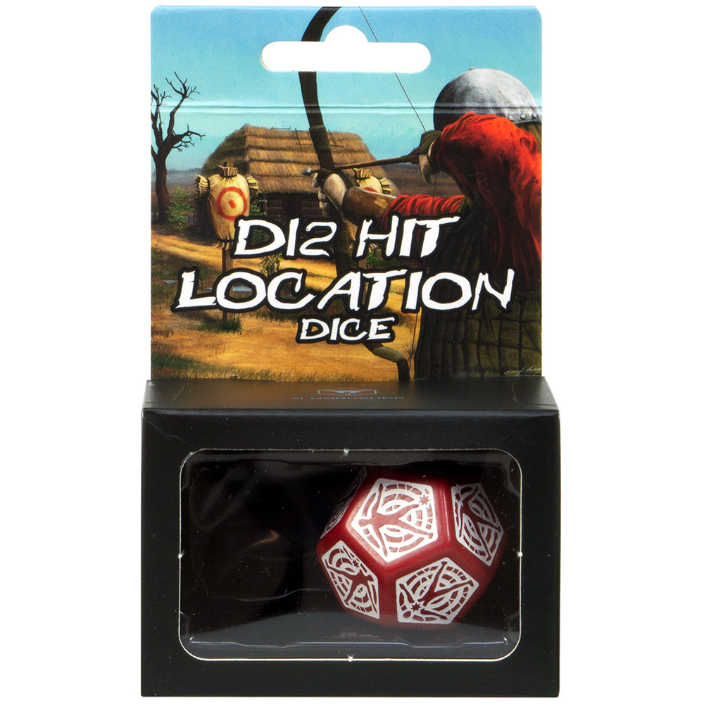 Игральный кубик D12 Hit Location, Red/White | Купить настольную игру в ...