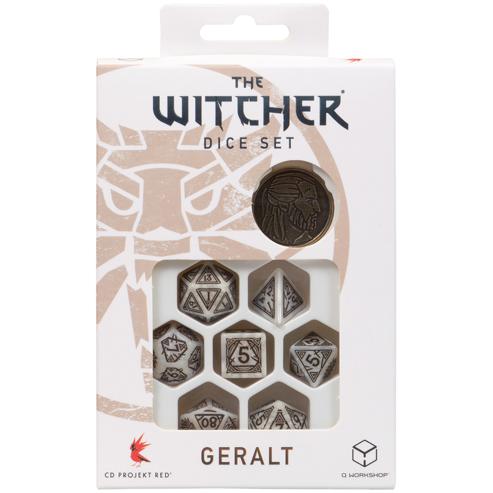 Набор кубиков The Witcher Dice Set: Geralt – The White Wolf, 7 шт ...