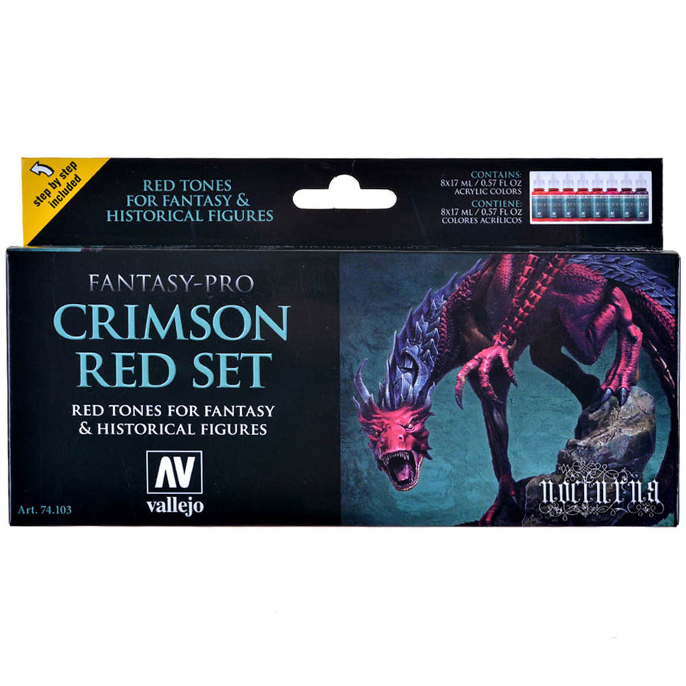 Набор красок Vallejo Pro Nocturna: Crimson Red 74.103 | Купить настольную игру в магазинах Hobby ...